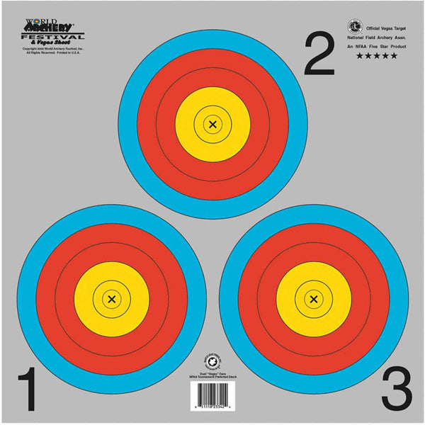 Maple Leaf NFAA Indoor Vegas 3-Spot Target 25 pk. – Archery Warehouse